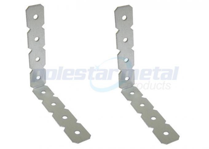 Zinc Plated Construction Hardware Flat Wall Brackets , Galvanized Angle ...